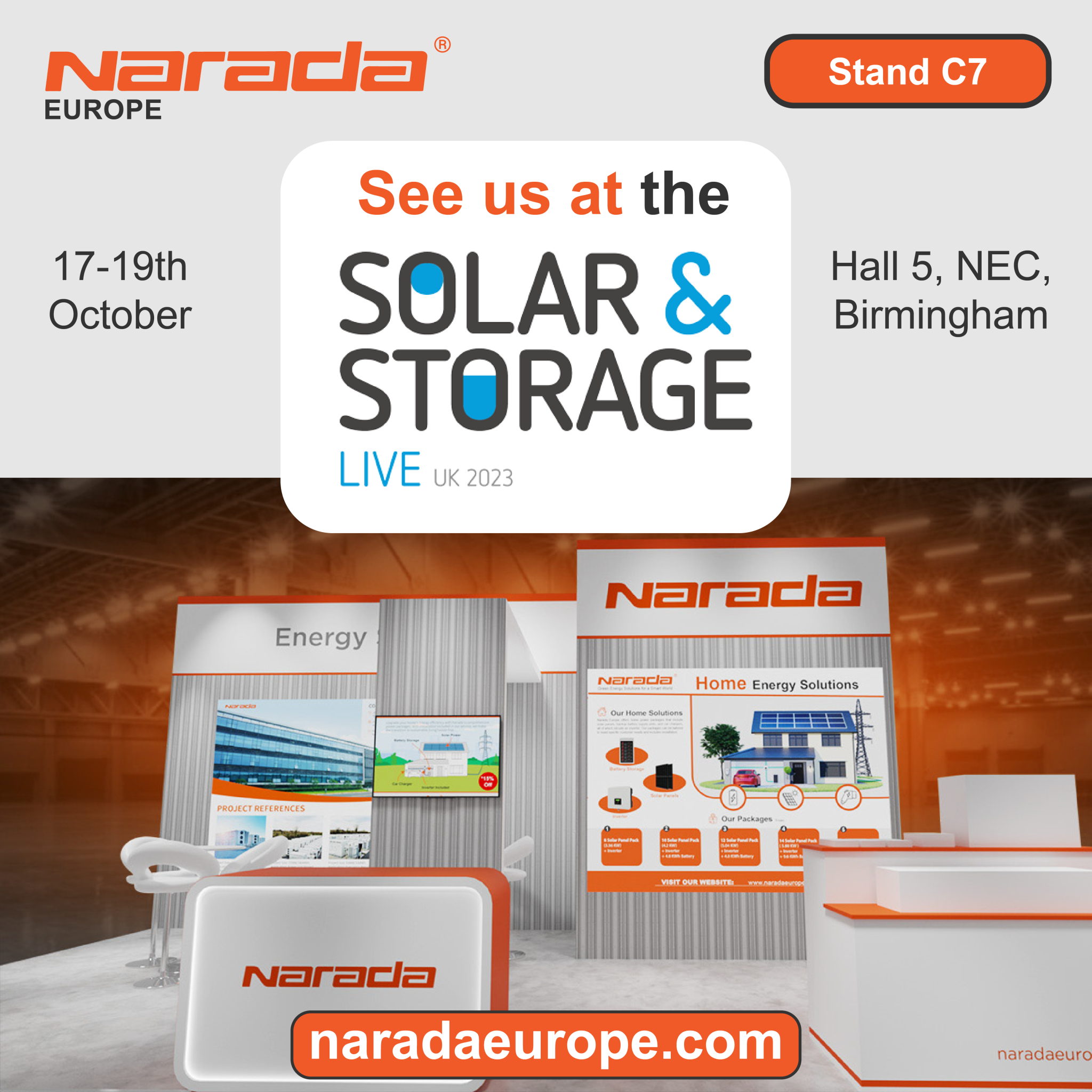 Join us at the Solar & Storage Show 2023! - Narada Europe